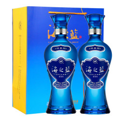【省170.25元】洋河白酒_YANGHE 洋河 海之蓝52度520ml*2瓶旗舰版浓香型白酒口感纯粮酿造 官方自营多少钱-什么值得买