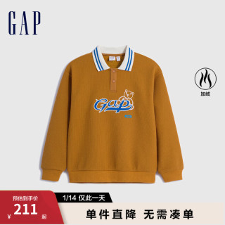 Gap男女童冬2023LOGO加绒保暖POLO衫890024儿童卫衣 橙黄色 160cm(XL) 亚洲尺码【报价 价格 评测 怎么样】 -什么值得买