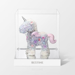 其他品牌鲜花绿植_BESTINE 定制独角兽永生花礼盒七夕情人节新年告白礼物送女朋友多少钱-什么值得买