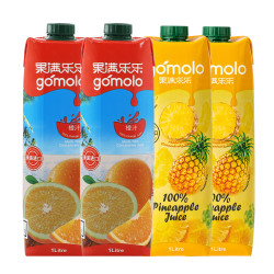 果满乐乐果汁饮料_gomolo 果满乐乐 原装进口橙汁菠萝汁 1L*2瓶多少钱-什么值得买