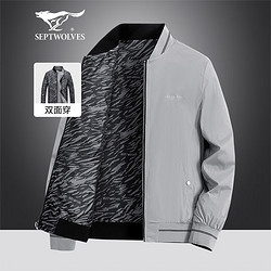 【省70元】七匹狼男外套_SEPTWOLVES 七匹狼 双面夹克男棒球领外套男士时尚休闲茄克衫防风衣男装 003 175/92A多少钱-什么值得买