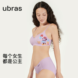 【省60元】Ubras文胸_Ubras 情人节礼物无尺码文胸公主领云感托文胸内衣内裤套装送女生礼品 藤萝紫色-标准套装多少钱-什么值得买