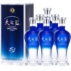 整箱白酒_YANGHE 洋河 蓝色经典天之蓝42度520ml*6瓶整箱特价酒水送礼浓香白酒多少钱-什么值得买