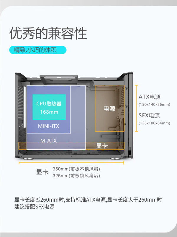 PowerTrain 动力火车 未知玩家P60星空黑typeC itx桌面手提台式小机箱mini主机电脑立体风道散热【报价 价格 评测 怎么样 ...