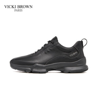 VICKI BROWN【VB男鞋】法国未毕秋冬男士商务休闲鞋舒适简约皮鞋时尚通勤鞋子 黑色 40 （欧码）【报价 价格 评测 怎么样】 -什么值得买