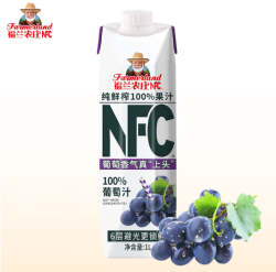福兰农庄饮料_福兰农庄 NFC 100%葡萄汁 1L多少钱-什么值得买