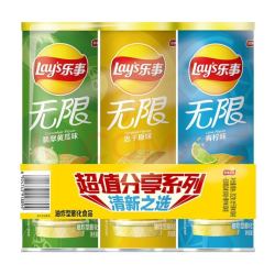 乐事膨化食品_Lay's 乐事 薯片 休闲零食 104g*3组合装（黄瓜+原味+青柠）多少钱-什么值得买