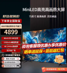 【省2500元】雷鸟电视_FFALCON 雷鸟 新品雷鸟鹤6 PRO 24款75英寸MiniLED高阶分区144Hz超高刷平板电视多少钱-什么值得买