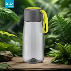 茶花水具酒具_CHAHUA 茶花 运动水杯便携男女学生随手杯大容量塑料茶杯夏季杯子防摔 绿色 520ml多少钱-什么值得买