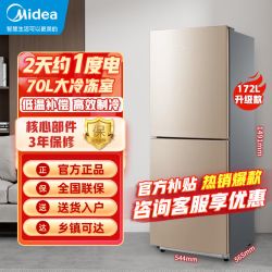 美的冰箱_Midea 美的 172升双门冰箱小户型家用租房节能静音低温补偿 BCD-172CM(E)多少钱-什么值得买