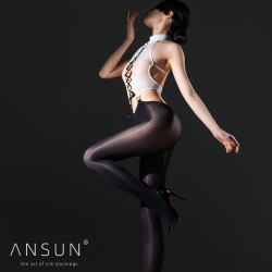 安幸连裤袜_ANSUN 安幸 「缭」10D丝滑油亮无腰边无痕丝袜绕颈连体衣吊带连裤袜 Black is white 黑即白多少钱-什么值得买