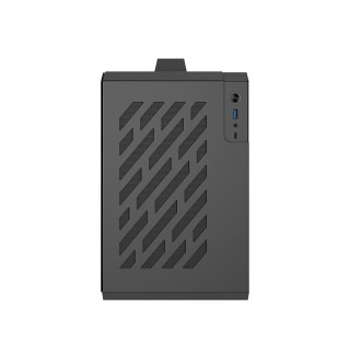 动力火车（PowerTrain）未知玩家X200黑色MATX机箱玻璃侧透立式桌面便携式手提ITX外壳 Type-C接口 支持240水冷 6风扇 ...