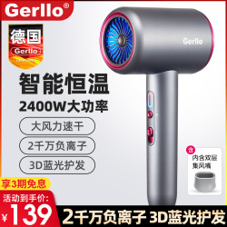 Gerllo美发小家电_Gerllo 德国电吹风机家用负离子护发大功率风筒静音大风力速干理发店专用多少钱-什么值得买