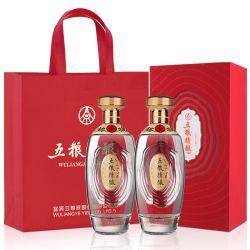 【省63元】五粮液白酒_WULIANGYE 五粮液 股份总厂五粮精酿珍酿52度500ml*2瓶礼盒装浓香型白酒送礼多少钱-什么值得买
