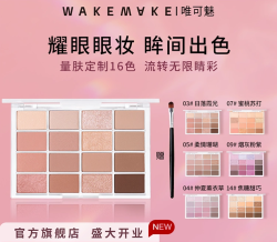 唯可魅眼影_WAKEMAKE 唯可魅 韩国WAKEMAKE 16色眼影盘唯可魅韩妆珠光哑光卧蚕大地色眼妆（送眼影刷）多少钱-什么值得买