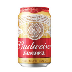【省181元】百威英博啤酒_ABInbev 百威英博 Budweiser/百威纯生330ml*24听小罐装啤酒整箱官方包邮多少钱-什么值得买