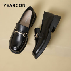 【省160元】意尔康女士单鞋_YEARCON 意尔康 百搭乐福鞋 黑色 37多少钱-什么值得买