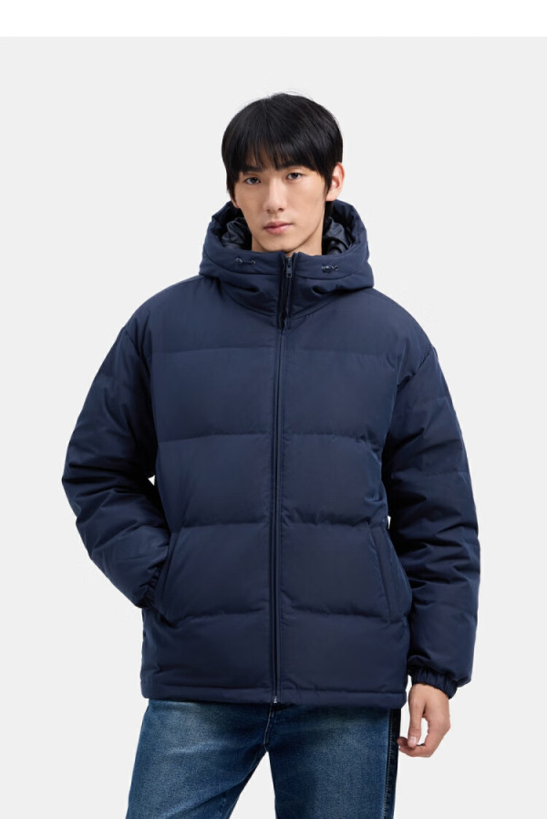 【省719.13元】盖璞男士羽绒服_Gap 盖璞 新款徽章logo抽绳立领连帽羽绒服 677652 海军蓝 175/96A(L)多少钱-什么值得买