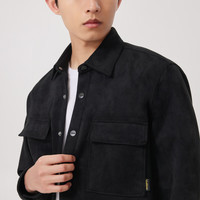 【省740元】卡宾男士夹克_Cabbeen 卡宾 雾面PU夹克LOGO刺绣宽松外套多少钱-什么值得买