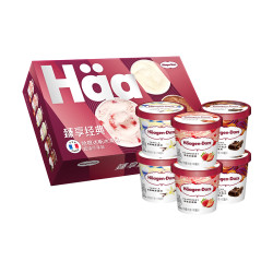 【省78.45元】哈根达斯冰淇淋/雪糕_Häagen·Dazs 哈根达斯 冰淇淋香草草莓巧克力礼盒81g*6杯雪糕多少钱-什么值得买