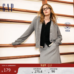 盖璞女上装_Gap 盖璞 女装2024秋季新款V领针织衫经典简约气质百搭开衫638266多少钱-什么值得买