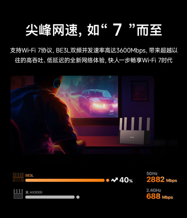 【省80元】腾达路由器_Tenda 腾达 【云霄BE3L】性价比WiFi7／3600M多少钱-什么值得买