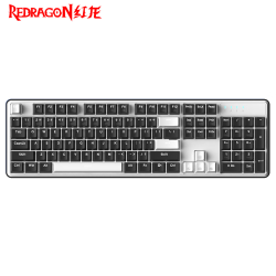【省61元】红龙键盘_红龙 REDRAGON KS104-B 机械键盘 有线键盘 全键热插拔PBT键帽全键无冲104键游戏办公键盘 黑白-青木多少钱-什么值得买