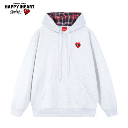 查尔斯桃心男上装_查尔斯桃心 CHARLES JANG'S HAPPY HEART 美式格子连帽卫衣男春秋袋鼠兜宽松休闲长袖外套多少钱-什么值得买