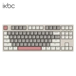 ikbc键盘_ikbc W200时光灰无线键盘机械键盘无线cherry机械键盘樱桃键盘游戏办公键盘87键红轴 87键 时光灰多少钱-什么值得买