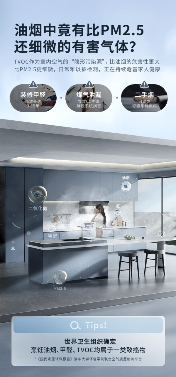 WAHIN华凌【神机H71 PRO】小黑翼顶侧跨界抽油烟机 净味油烟机 27风量变频 智能自清洁 1100Pa静压 美的 【H71Pro单烟机 ...