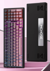 【省178.76元】迈从无线键盘_迈从 G98Pro客制化机械键盘gasket结构 三模 全键热插拔 G98 Pro 黑莓粉-白菜豆腐轴V2多少钱-什么值得买