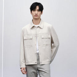 【省470元】GXG男外套_GXG 男装 夹克合集 米灰色翻领夹克GFX12101441 XL多少钱-什么值得买