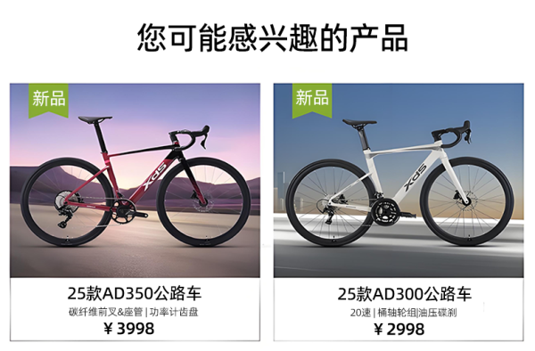 喜德盛（xds）25款AD300全内走公路车20速油碟铝合金桶轴自行车成人ad300 绯蛇|开箱即骑|免安装调试 480mm 2025|升配不升价【报价 价格 评测 怎么样】 -什么值得买