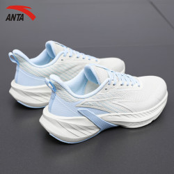 【省30元】安踏跑鞋_安踏 ANTA 毒刺5.0女鞋运动鞋春夏季网面休闲轻便减震跑步鞋 象牙白/氧气蓝 37.5多少钱-什么值得买