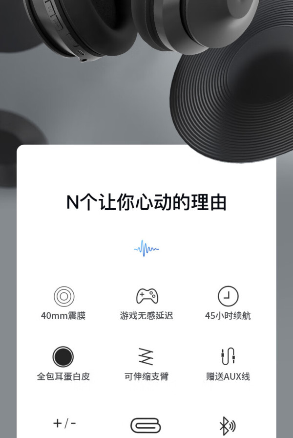 博米尼（BOMINI）耳机无线蓝牙ANC头戴式有线降噪头戴游戏电脑带耳麦高音质 标配【报价 价格 评测 怎么样】 -什么值得买