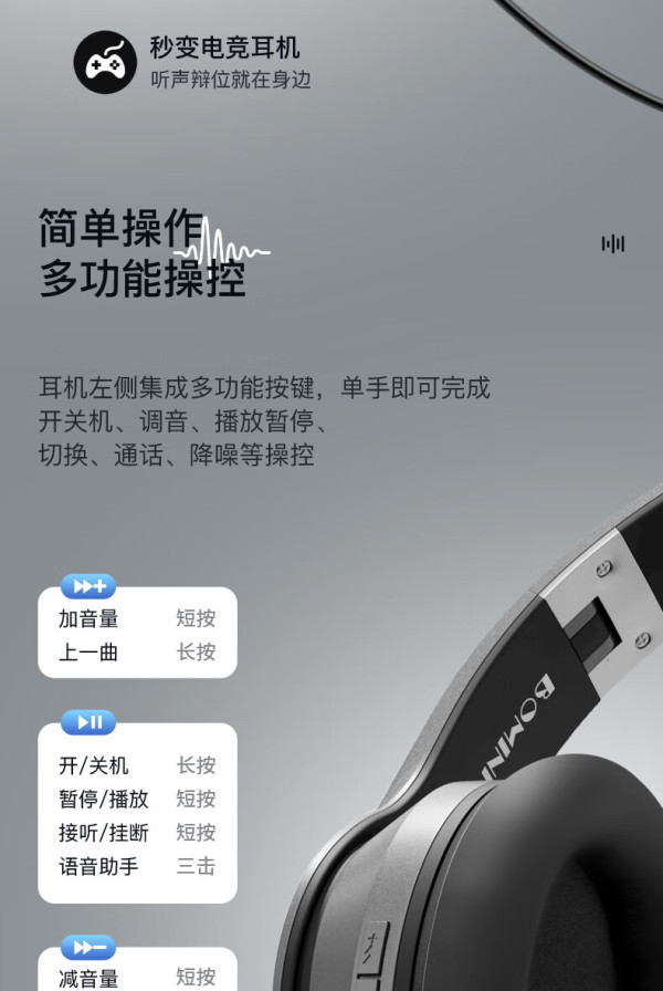 博米尼（BOMINI）耳机无线蓝牙ANC头戴式有线降噪头戴游戏电脑带耳麦高音质 标配【报价 价格 评测 怎么样】 -什么值得买
