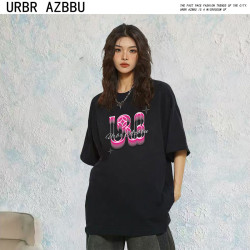 【省253.33元】男上装_URBR AZBBU官方正品2025新款夏季男女同款宽松潮牌休闲纯棉T恤多少钱-什么值得买