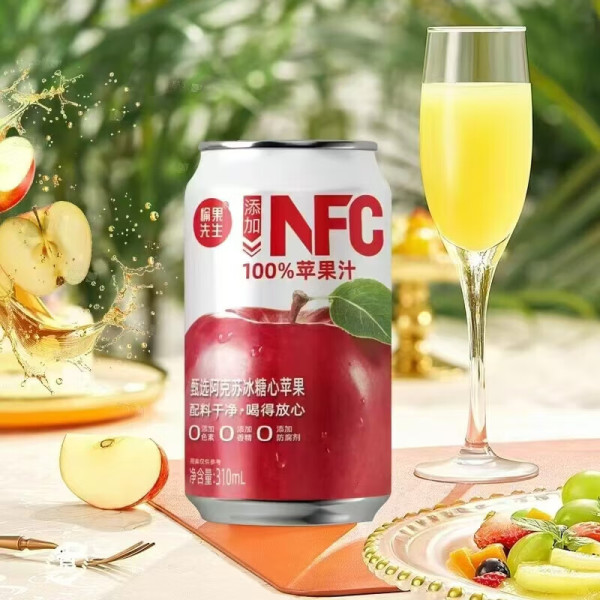 愉果先生饮料_愉果先生 100%NFC苹果汁纯鲜榨果汁饮料0添加剂 NFC100%苹果汁310ml*8瓶多少钱-什么值得买