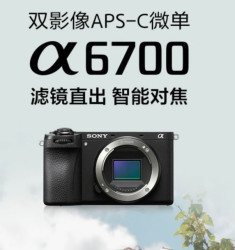 索尼单电相机_索尼 SONY ILCE-6700/a6700/智能AI芯片APS-C微单相机Vlog视频拍摄 A6700单机（国补） 官方标配 (国补)多少钱-什么值得买