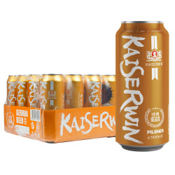 【省53.84元】Kaiserwin啤酒_Kaiserwin 凯撒kaiserwin皮尔森拉格精酿啤酒整箱 德国原瓶原装进口500ml*24罐 ...