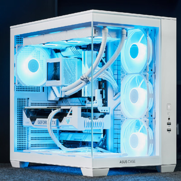 华硕（ASUS）海王星海景房机箱 无立柱支持ATX主板/360水冷/Type-C白色可选 OP A 海王星 白+天选TX360 ARGB水冷 ...