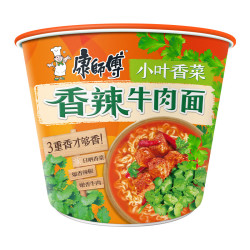 【省52.97元】康师傅方便面/粉_康师傅 经典香菜香辣牛肉面 108g*12 方便面整箱多少钱-什么值得买