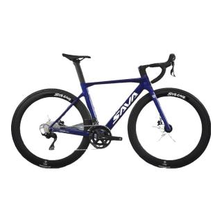 萨瓦SAVA极光A7L碳纤维公路自行车禧玛诺R7100变速24速油压碟刹超轻赛车 深蓝【R7100-24速纯油碟】 47S【165cm ...