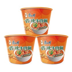 康师傅方便面粉康师傅 方便面 经典桶 香辣牛肉面111g3桶多少钱 什么值得买 1397