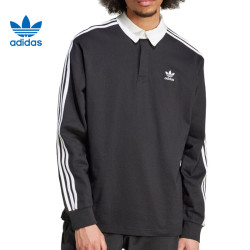 【省56元】阿迪达斯运动T恤_adidas 阿迪达斯 三叶草男子复古三条纹POLO领长袖运动T恤IZ4806多少钱-什么值得买